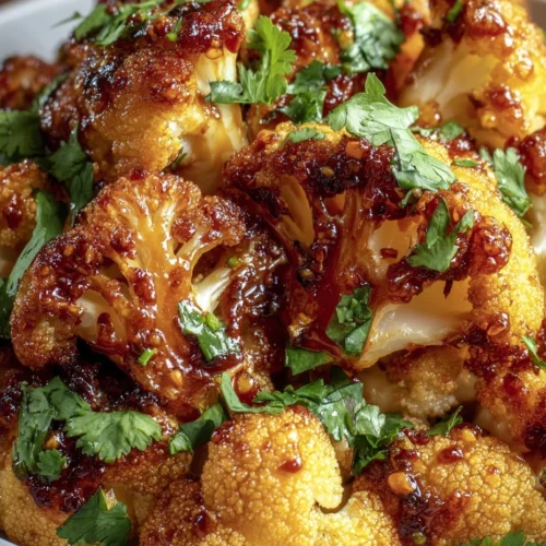 Sweet and Spicy Baked Cauliflower Recipe (Easy & Healthy)